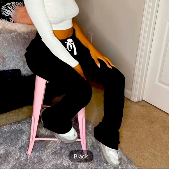 Pants & Jumpsuits | Stacked Sweats In Black | Poshmark